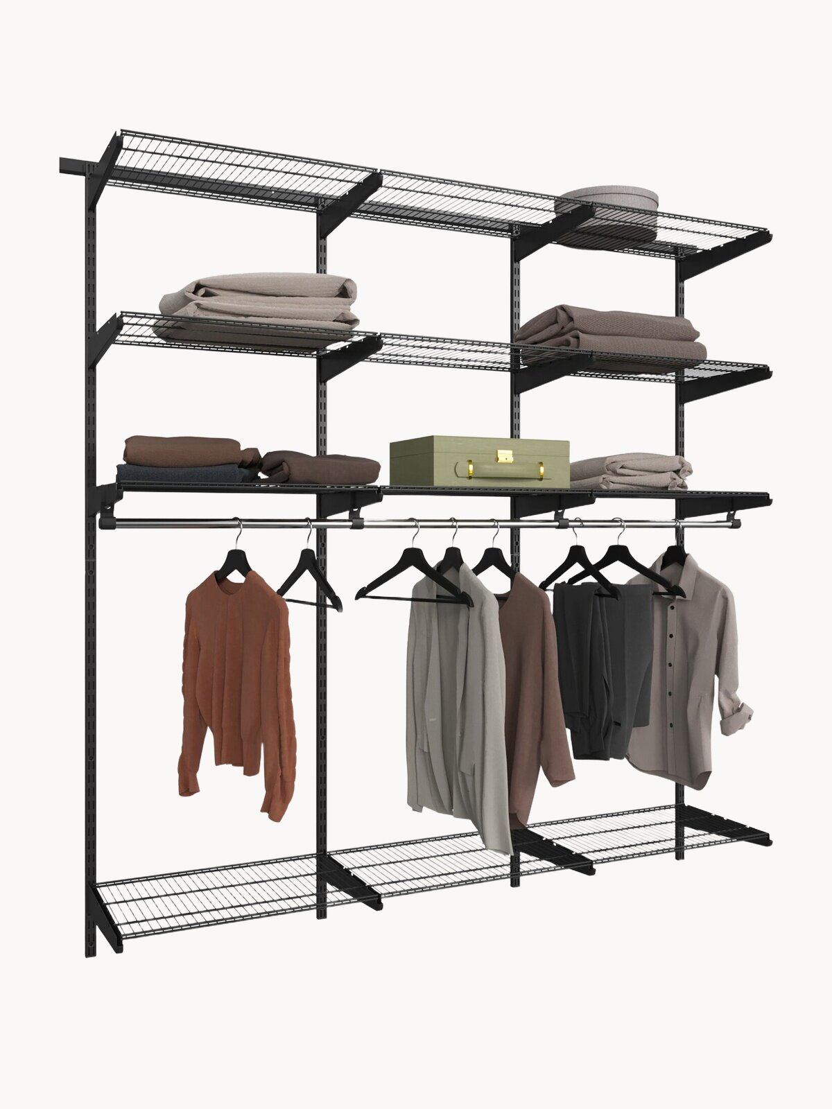 Гардеробная система №12 черная, 192х35х192см