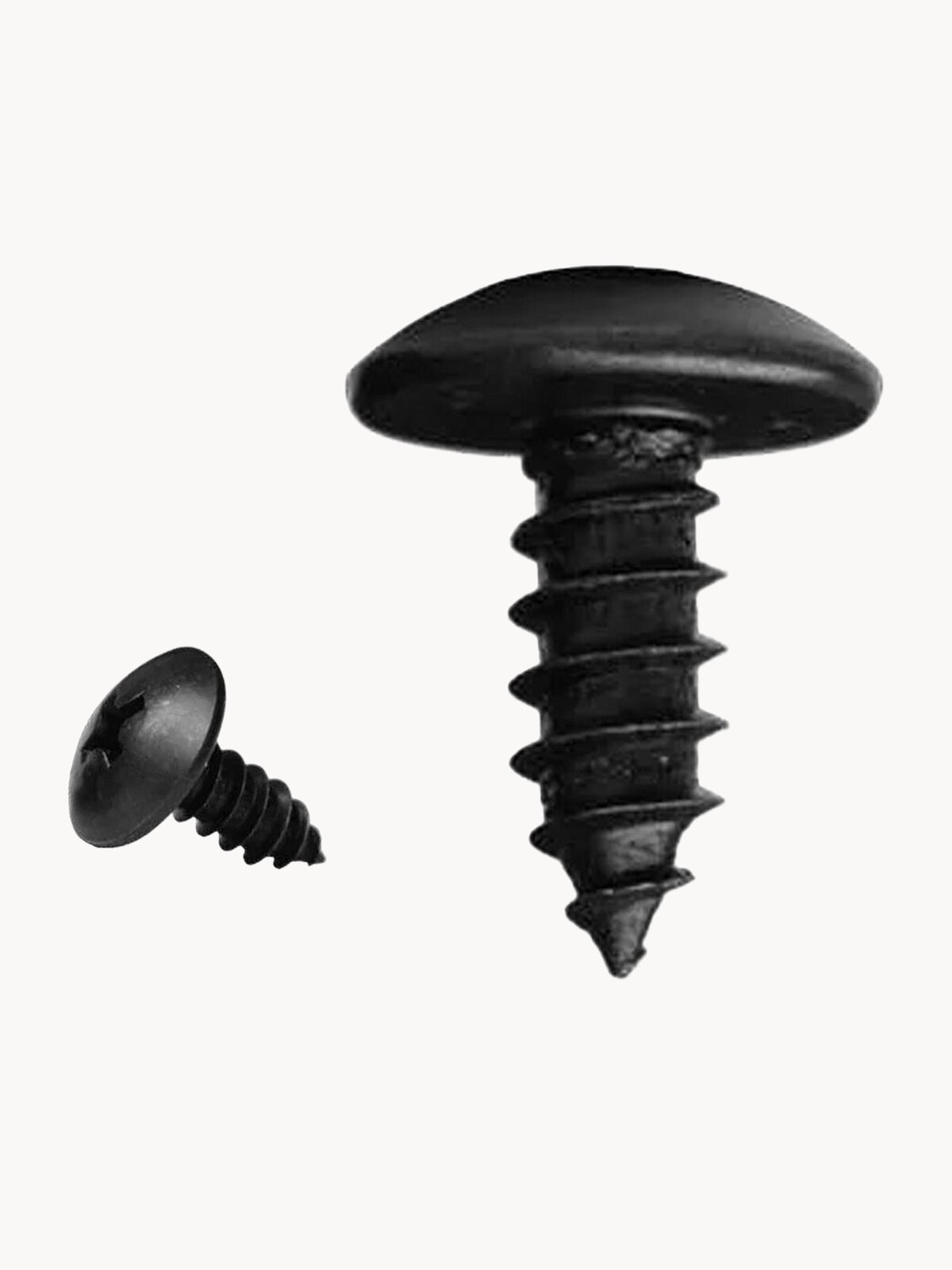 Саморезы автомобильные черные для локеров, подкрылок, пластиковых деталей 10 штук