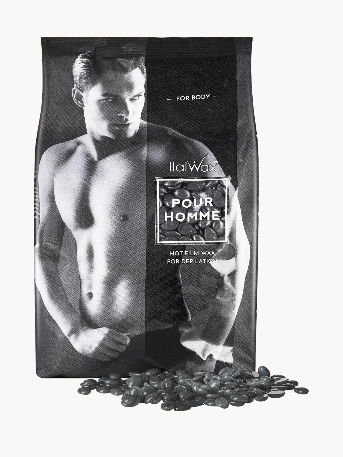 Воск ItalWax Pour Homme, мужской, для тела, подмышек, интимной зоны, 500 гр