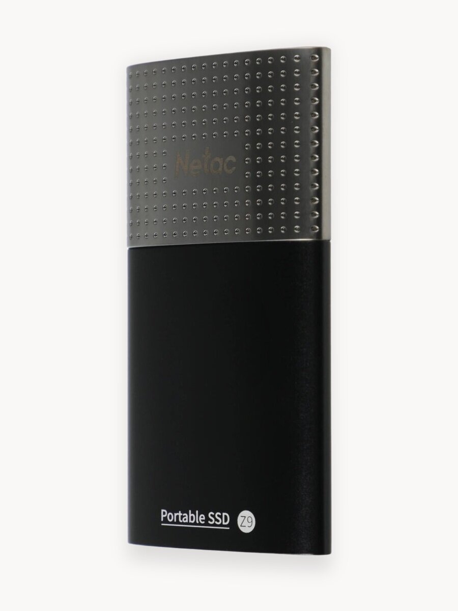 500 ГБ Внешний SSD Netac Z9, USB 3.2 Gen 2 Type-C, черный/серебристый
