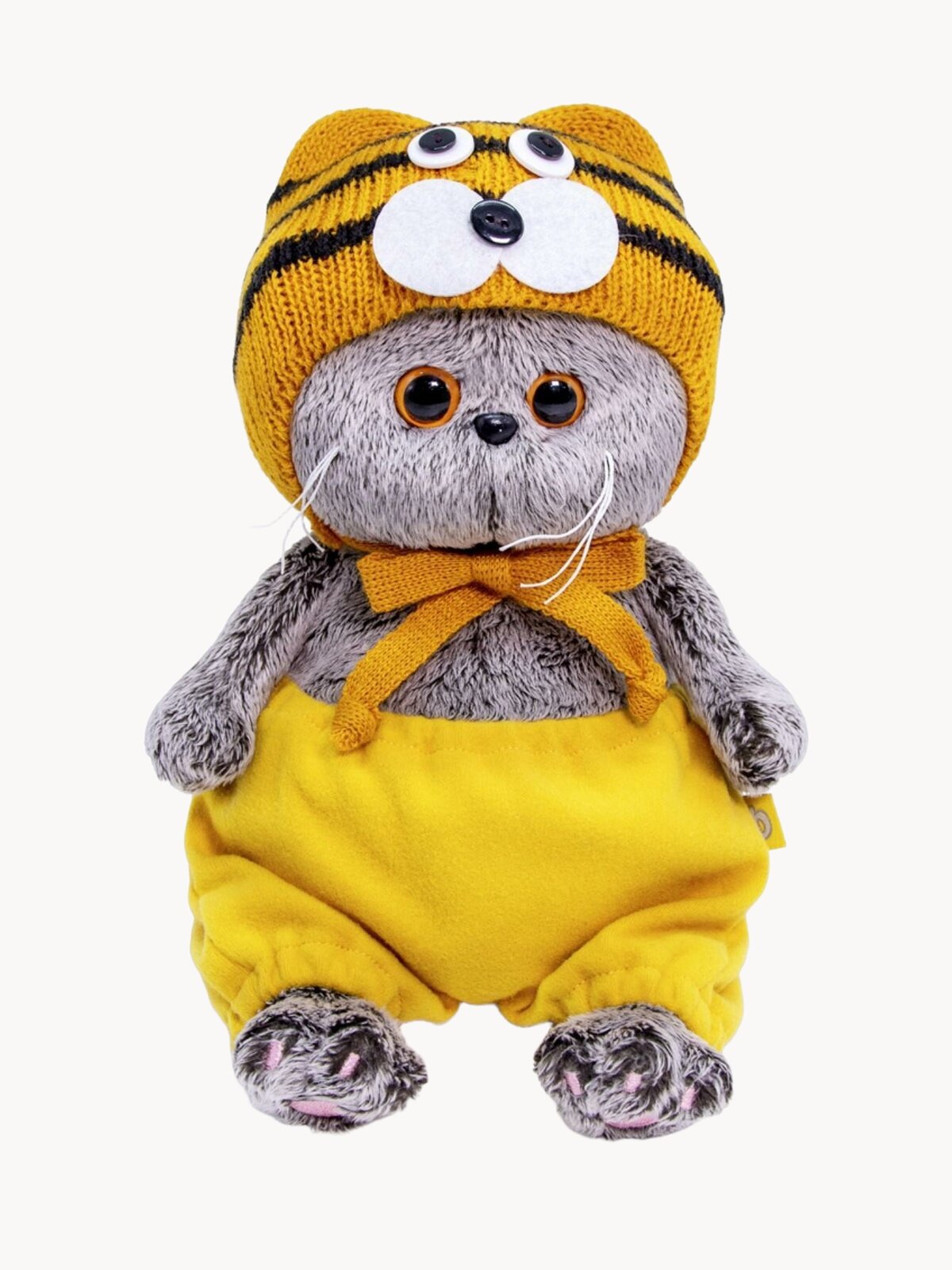 Мягкая игрушка Басик и Ко "Басик Baby в шапке тигренка", 20 см.