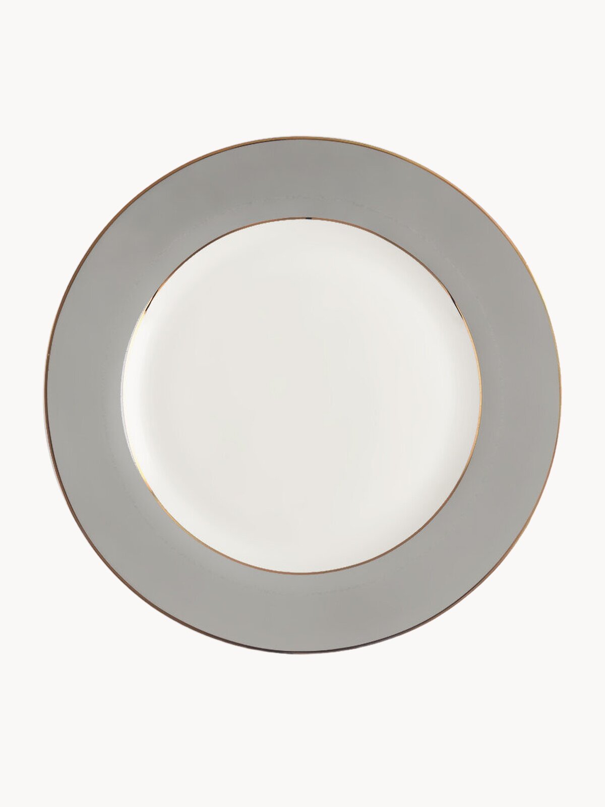 Тарелка десертная NADOBA, серия MARI SLAVA, 19 см, фарфоровая, белый/серый, закусочная, СВЧ, подарок на Масленицу