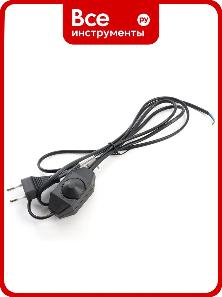 Сетевой шнур с диммером FERON 230V 1,5+0,5м, черный, DM103-200W 23059