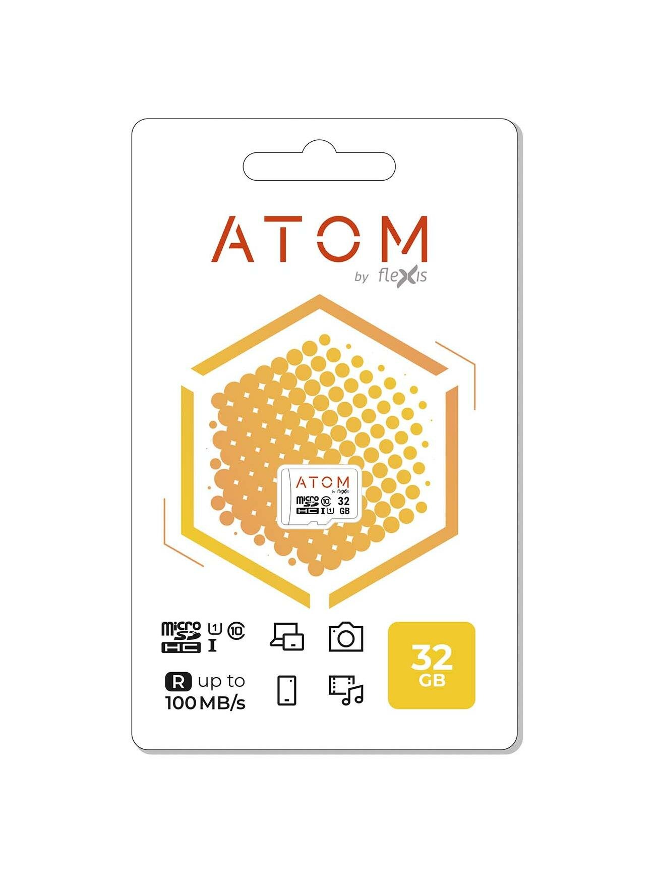 Карта памяти microSDHC Atom 32GB UHS-1 U1 (AMSDU1/32GB)