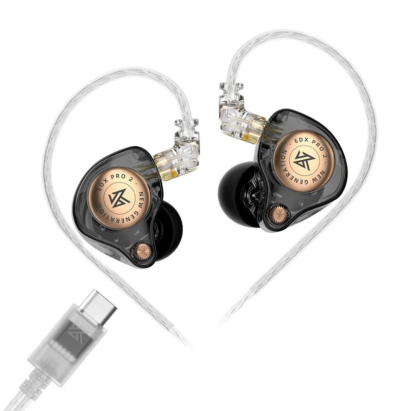 KZ EDX PRO 2 Black TYPE-C внутриканальные наушники