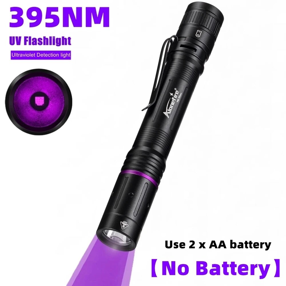 AloneFire P68 УФ-фонарь черный 365/395 нм p68-395nm