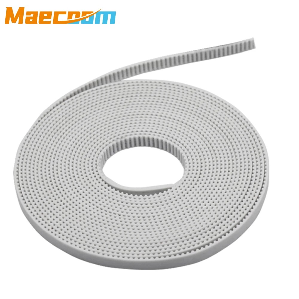 Ремень Maecoom GT2 6мм белый/черный Серый, (GT2-6mm)-5Meters, White