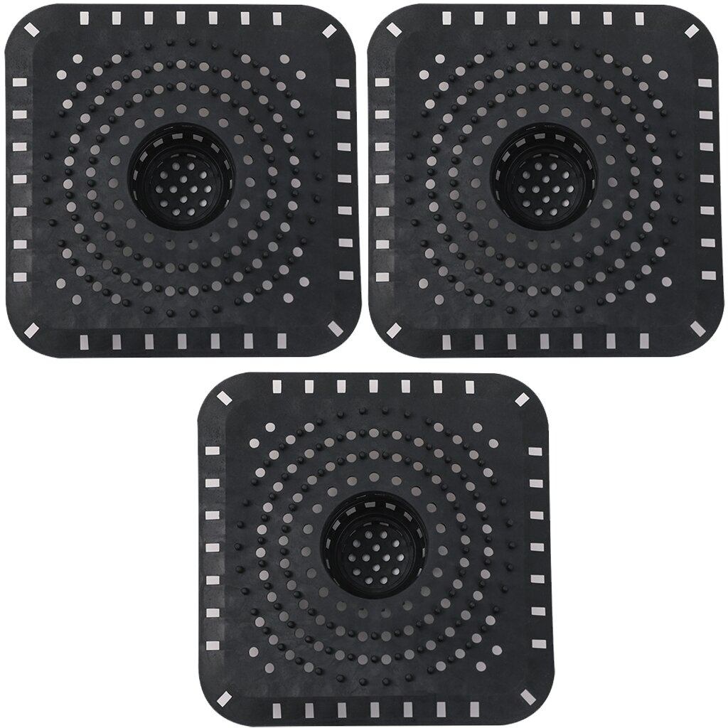 Гибкий Силиконовый Фильтр Для Раковины Фильтр Для Волос Кухня Ванная Комната Сливной Протектор 3шт