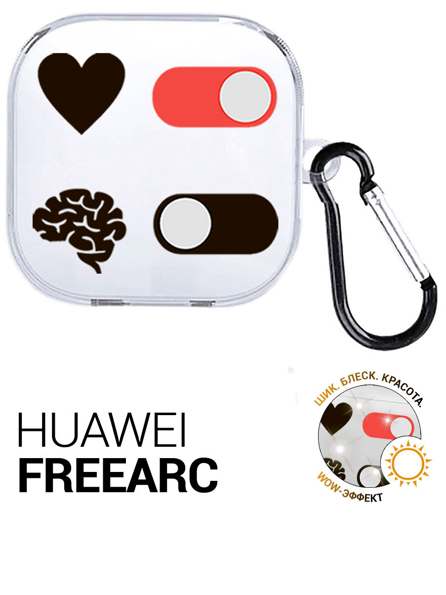Чехол на Huawei FreeArc с принтом "Brain Off" прозрачный
