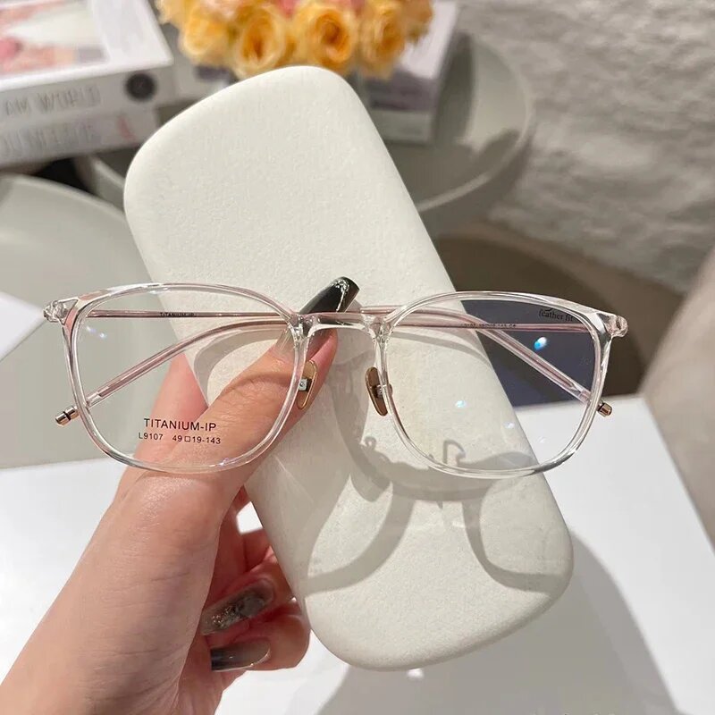 OLLYMURS Новые титановые оправы для очков в стиле ретро, круглые брендовые дизайнерские очки для мужчин и женщин, оптические оправы для очков по рецепту 9107