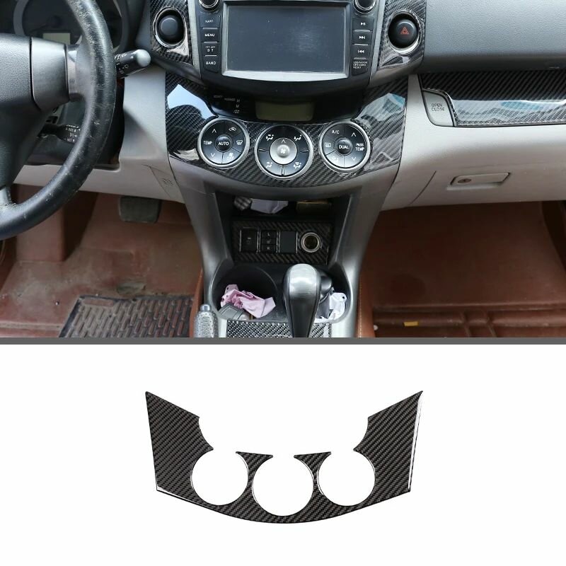Для Toyota RAV4 2006-2012: Гибкая углеродная пленка на центральную консоль и переключатель стеклоподъемника защитные аксессуары интерьера