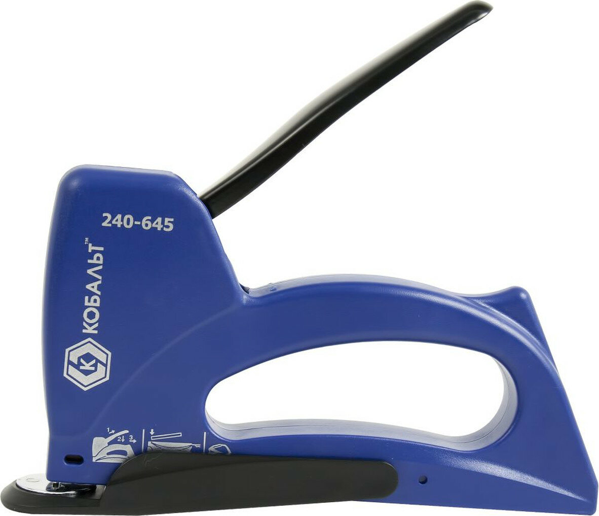 Степлер кобальт 240-645, механический, для скоб 53, съемный канцелярский наконечник