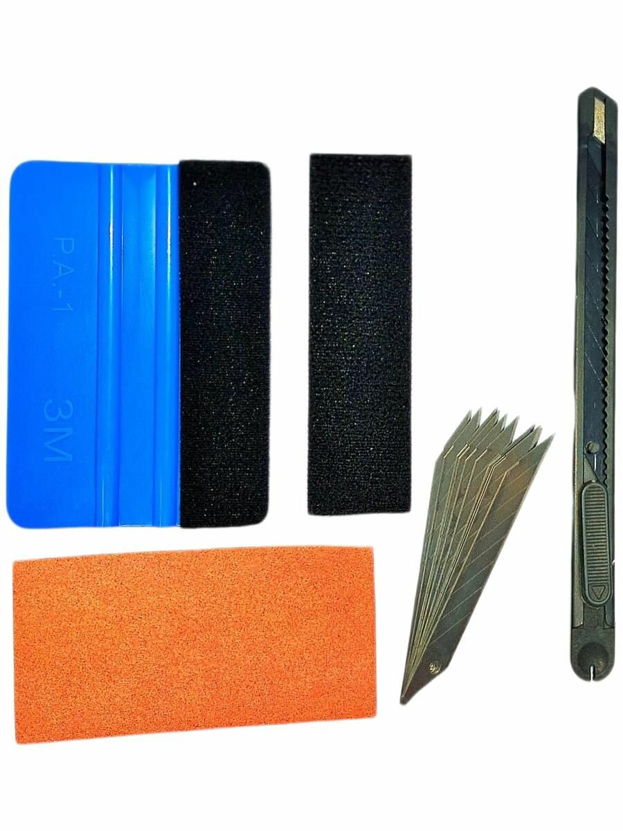 Набор для тонировки выгонка + нож тонировочный с накладками из фетра и замши