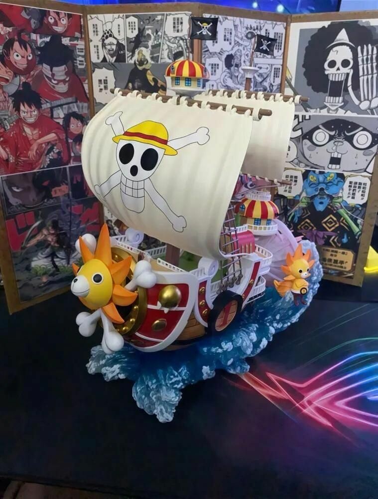 Коллекционная фигурка 'Тысячесолнечный' (Вано) из One Piece, 35 см, диорама с волнами в подарочной упаковке