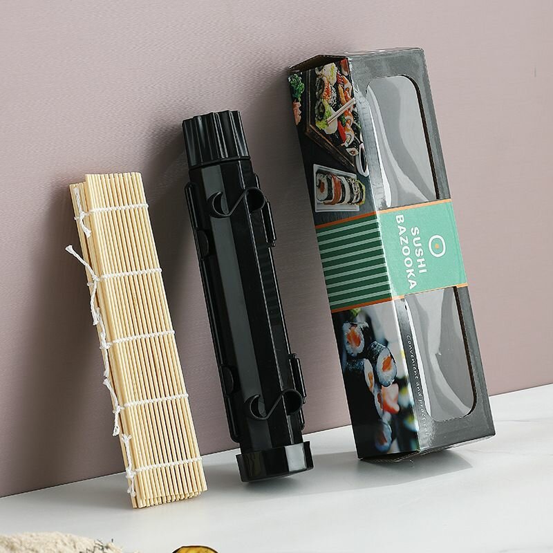 Набор для приготовления роллов и суши с ковриком циновкой, блюд японской кухни дома, форма для суши и роллов; набор посуды подарочный