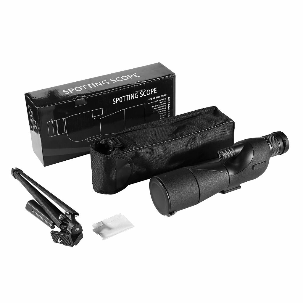 Складной монокулярный телескоп, пластиковая конструкция, идеальный для наблюдения за птицами, кемпинга и походов, Черный