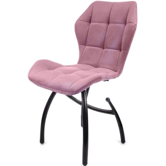 Стул обеденный M-group бабочка шарики, пудровый, чёрные ножки