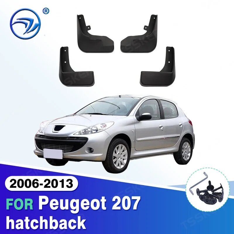 Для Peugeot 207 хэтчбек 2006, 2007, 2008, 2009, 2010, 2011, 2012 2013, брызговики, брызговики, крыло, автомобильные аксессуары