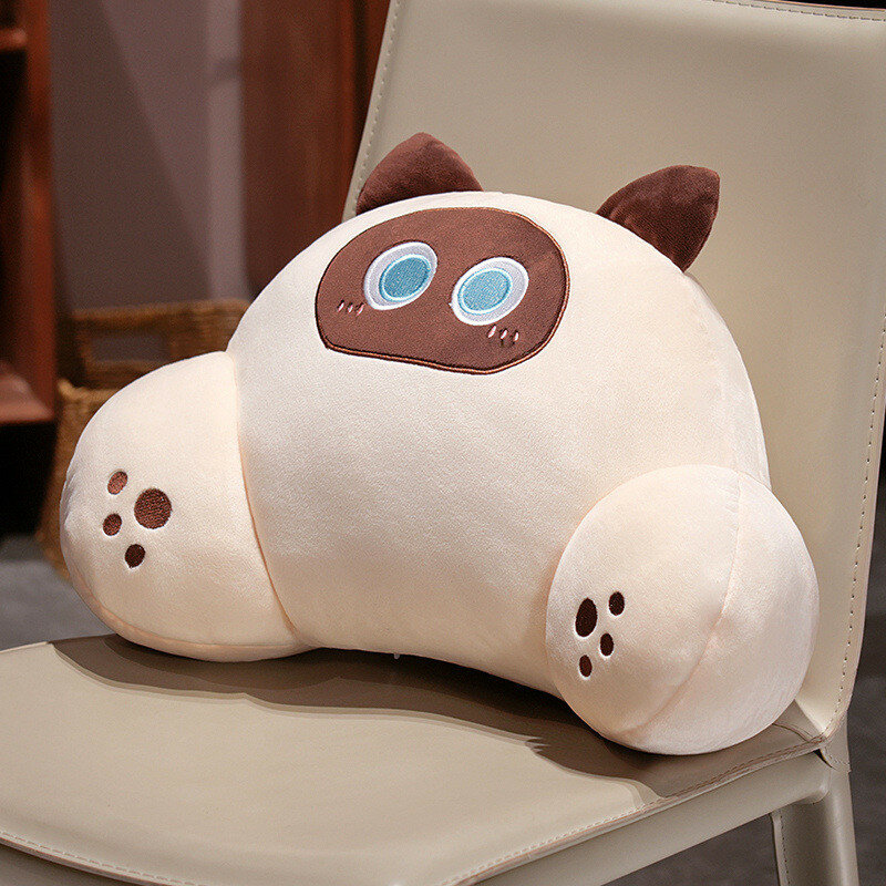 Подушка на пояс с апельсиновым котом узор мягкая плюшевая наволочка для дивана кровати путешествий и офиса сиамский кот