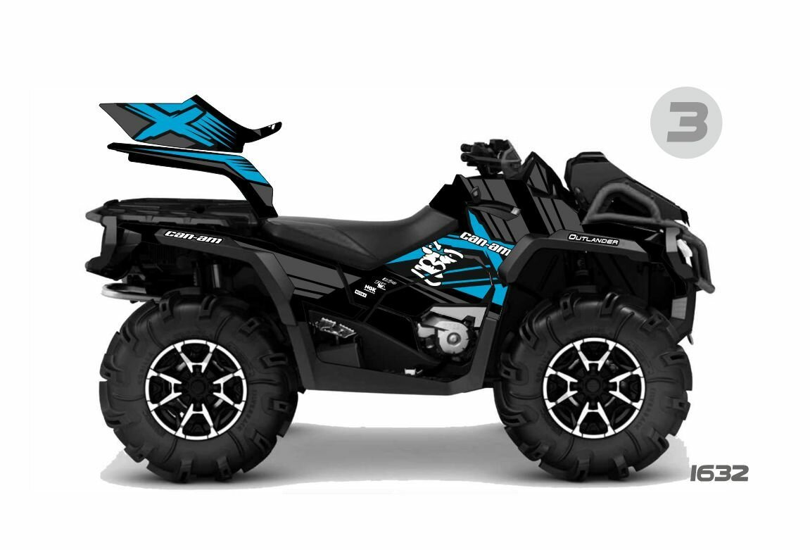 Комплект виниловых наклеек для квадроцикла BRP Can-Am Outlander G2 2014-2023 защищенные броней #1632-3