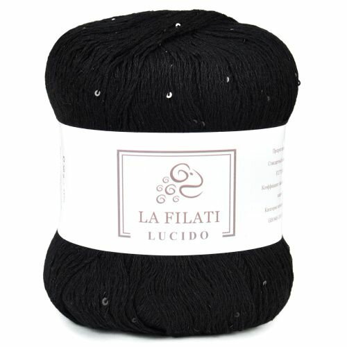 Пряжа La Filati Lucido 80005 (6 мотков по 50г/445м) черный