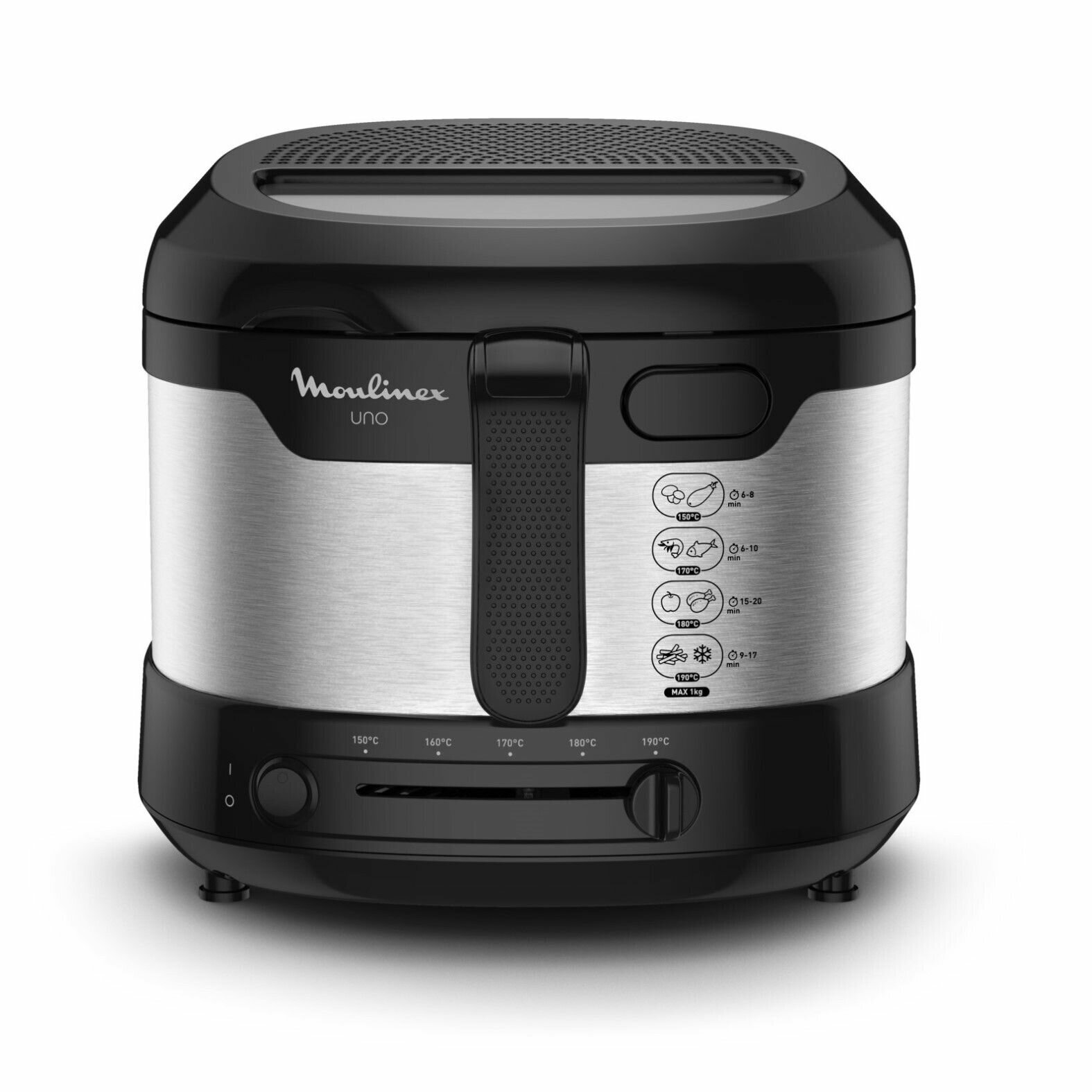 Фритюрница Moulinex "Fry Uno" AF215D10, серебристый, черный, 1800 Вт, 1,8 л