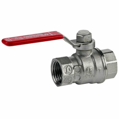 Шаровой кран латунный стандарт. 1/2 ВР-ВР, ручка-рычаг, Giacomini R850X023