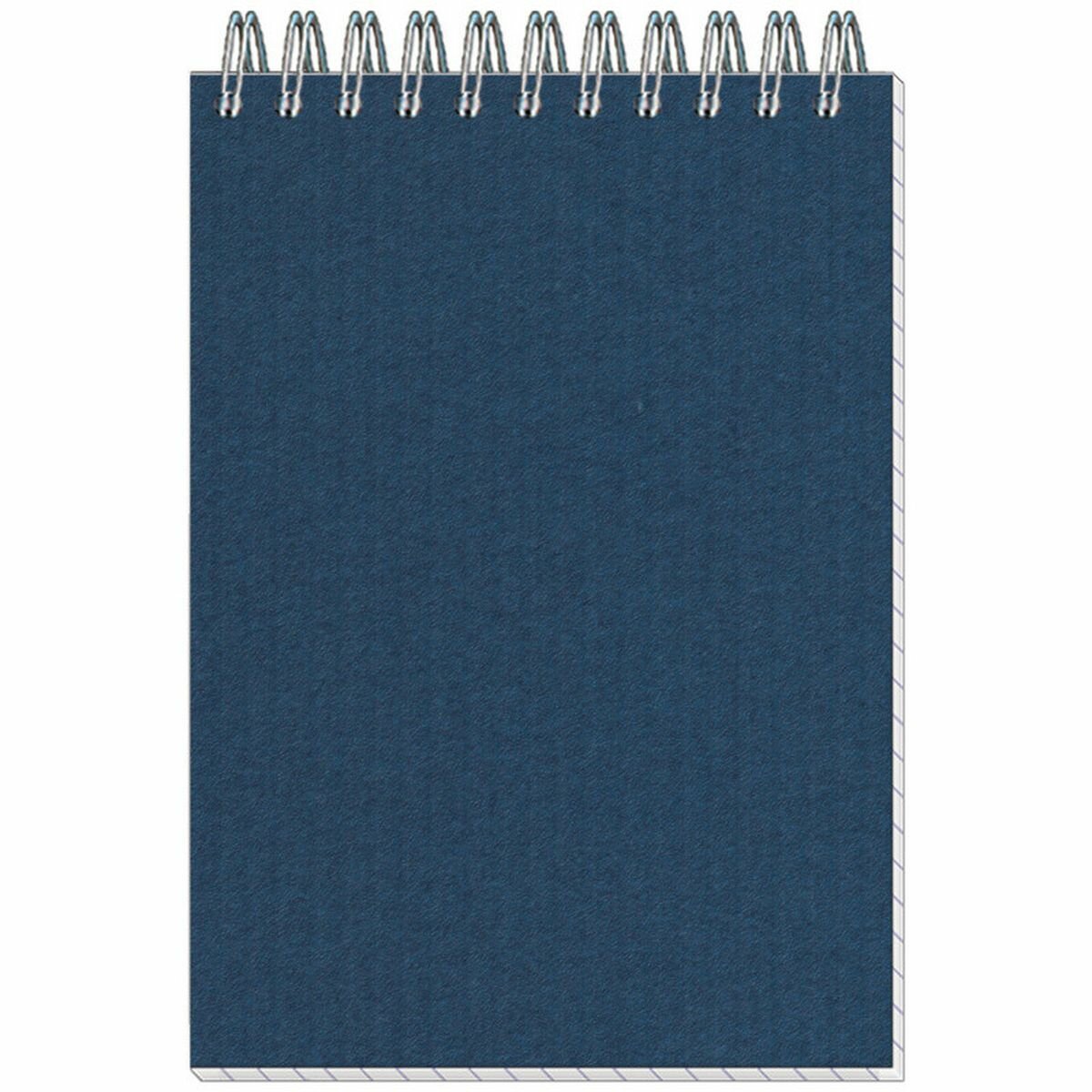 Блокнот 50л, А6 "Микровельвет", клетка, спираль, синий