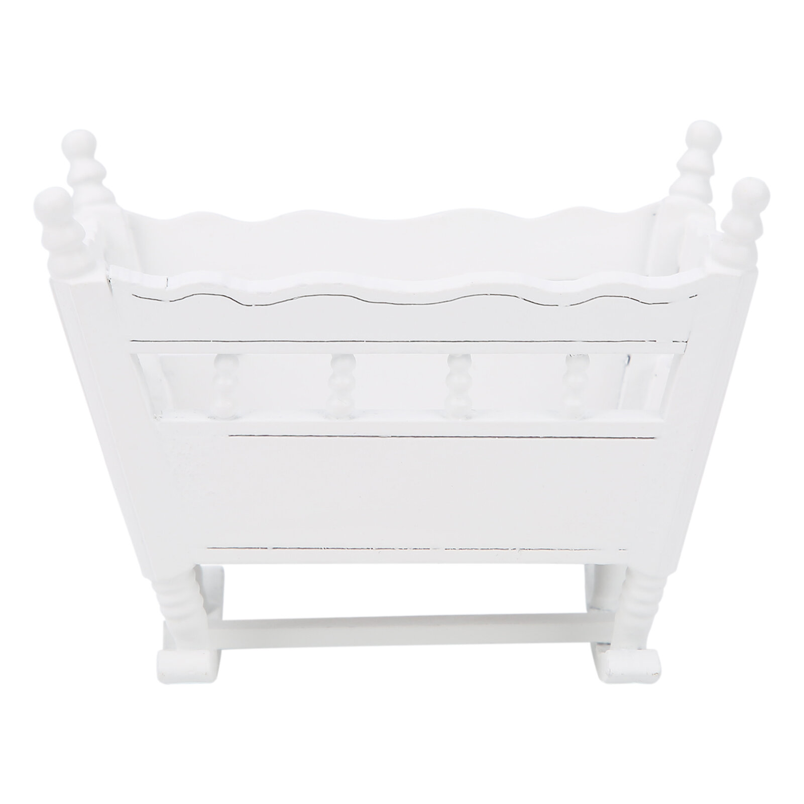 Деревянные белые колыбели модель детской кровати миниатюрные орнамента