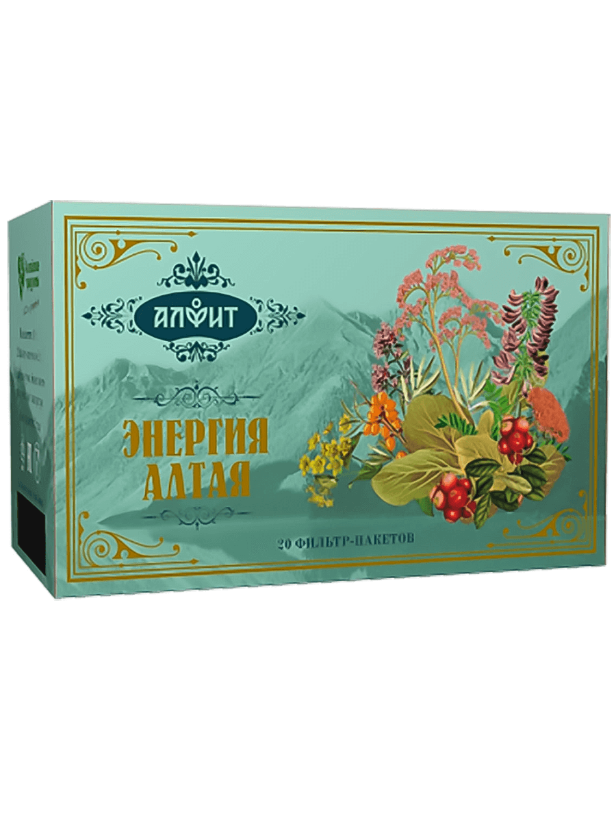 Энергия Алтая, 40 г (20 ф-п по 2 г), для энергии и бодрости, Алфит