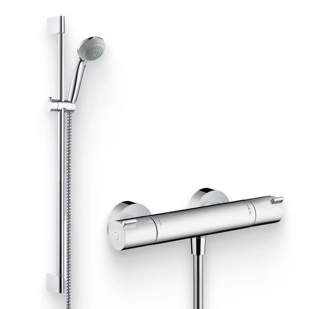 Душевой комплект Термостат Hansgrohe Ecostat 1001 CL ВМ 13211000, для душа / Гарнитур Crometta 85 Vario 27763000, Unica Crometta