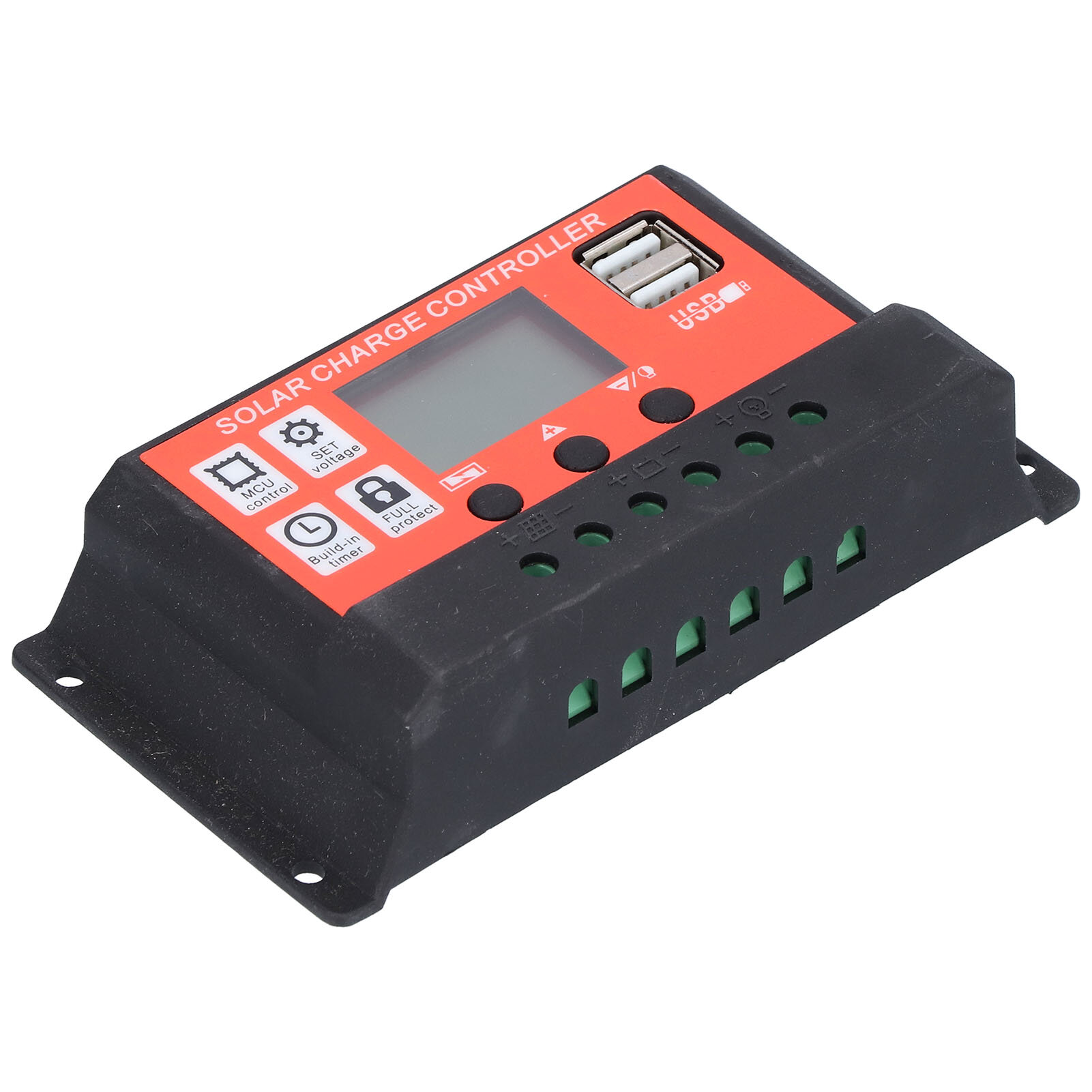 40A 12V 24V PWM солнечный контроллер заряда 6-ступенчатый регулятор батареи с ЖК-дисплеем фотоэлектрический модуль системы