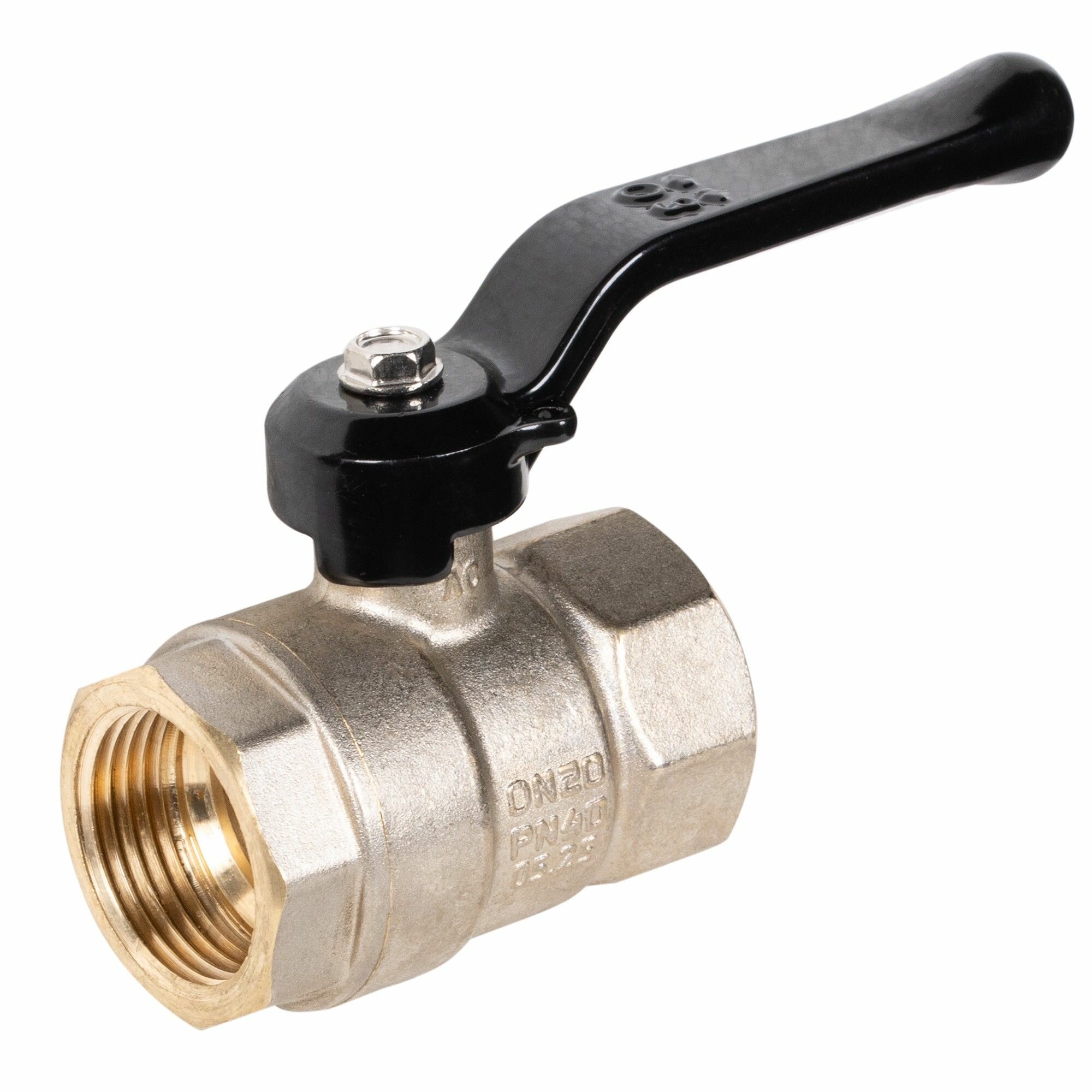 Кран шаровой латунный LD Pride 47.20. B-B. Р Ду 20 Ру 40 вн-вн, (рычаг)