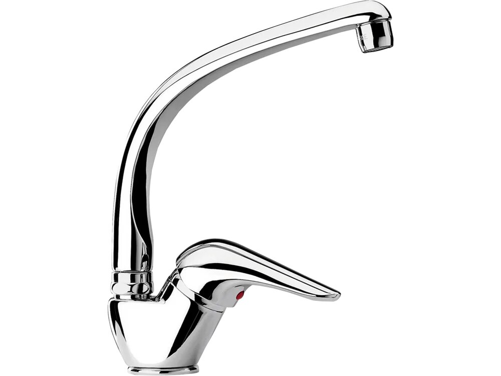 Смеситель для кухни Paini Dilos 76CR571KM с поворотным изливом, хром, глянцевый, однорычажный, латунный, с керамическим картриджем