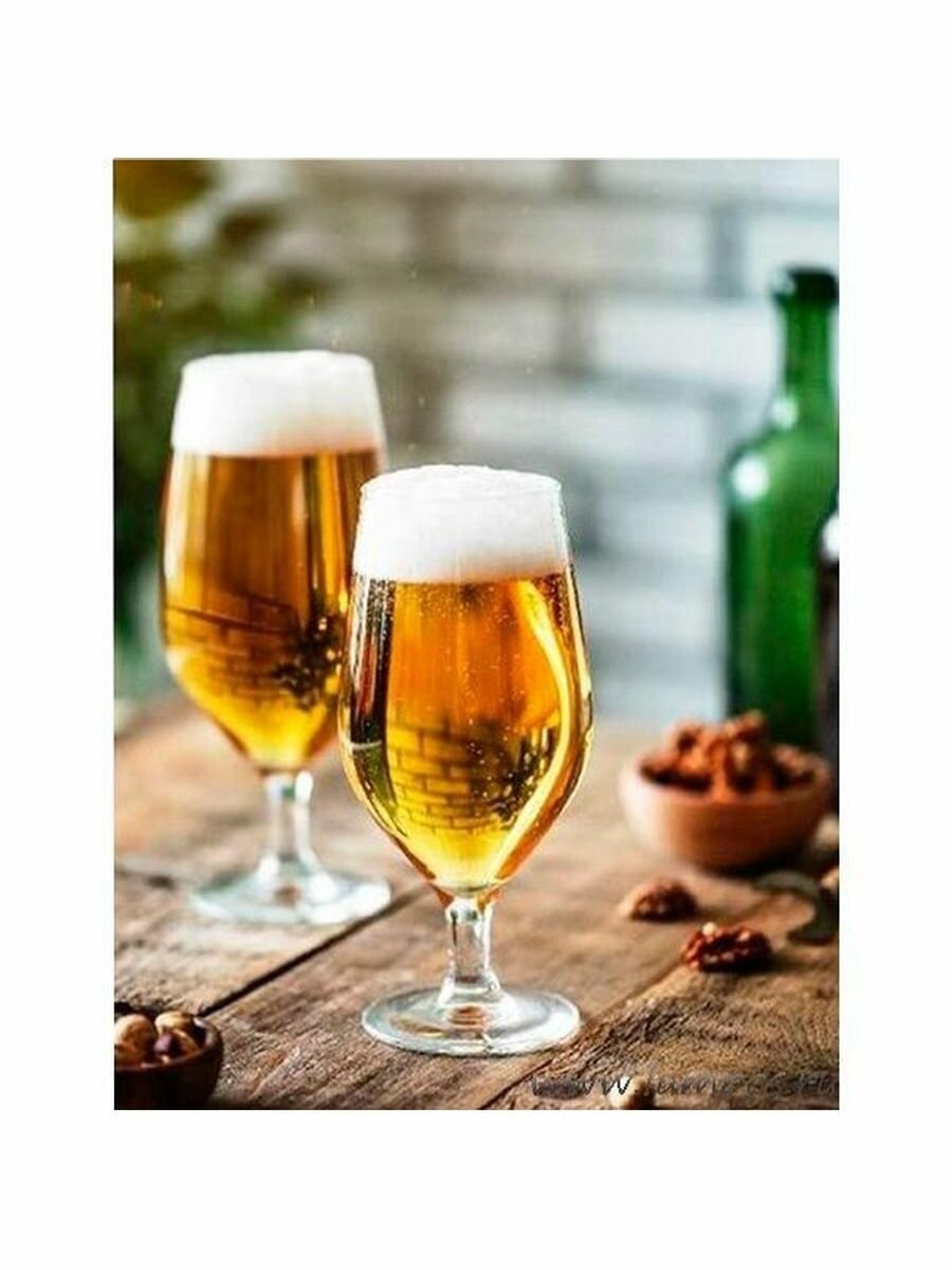 Набор бокалов пивных, фужеров на короткой ножке Arcoroc "Селест" 2 шт, 450 мл. Ударопрочное стекло, для пива, воды, коктейлей. "Celeste"