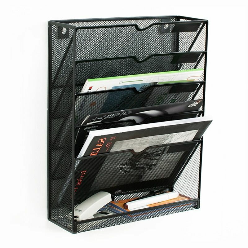 Настенная картотека, пятислойная металлическая папка, настенная книжная полка а4