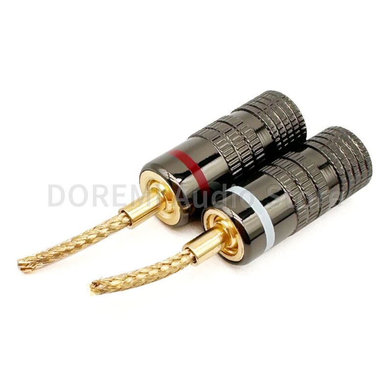 Золоченый банан разъем для динамиков 2 мм 4PCS