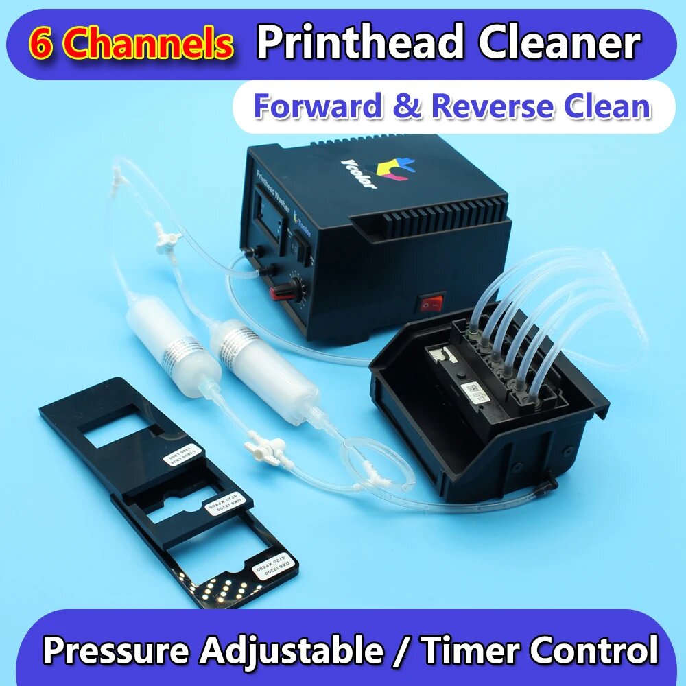 Машина для очистки печатающей головки DGYCJLFP 6 каналов EU -Plug