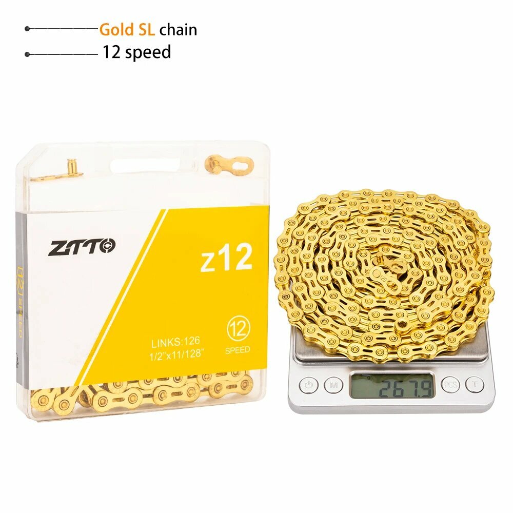 ZTTO цепь для велосипеда 10/11/12 скоростей 12S Gold-SL