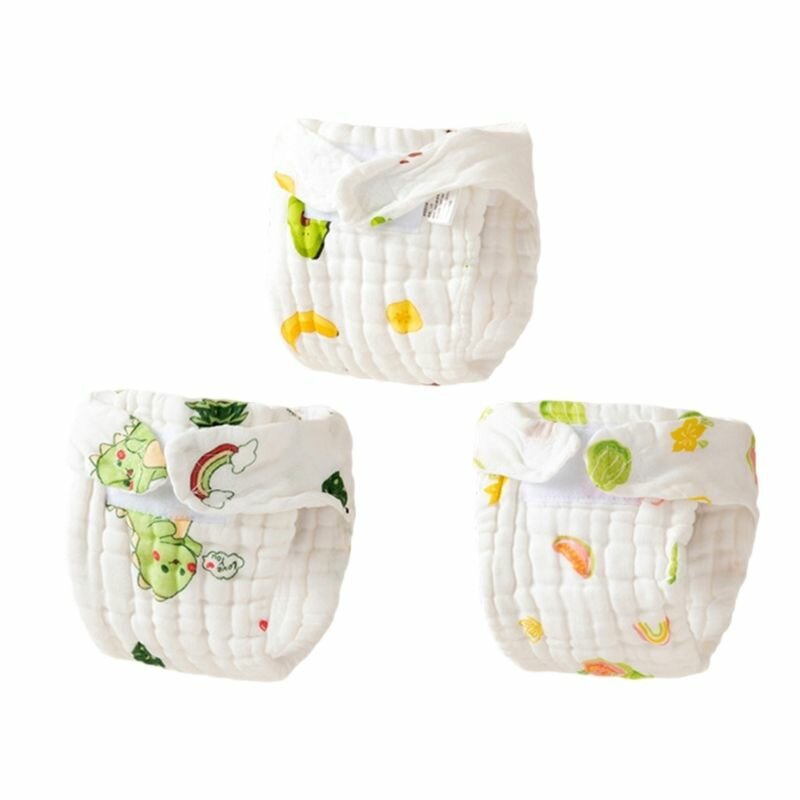 3pcs или 5pcs устанавливают детские хлопковые подгузники мягкие и поглощаемые промытые конструктивные подгузники, - S - Случайные три упаковки