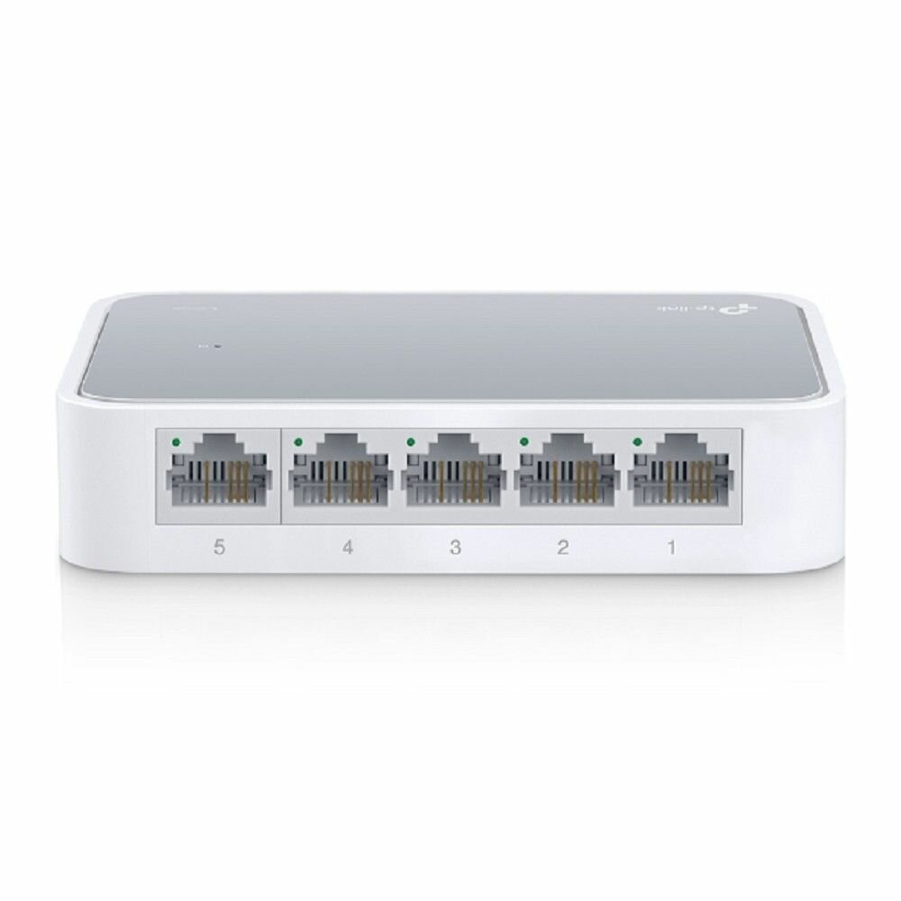 Коммутатор TP-Link TL-SF1005D неуправляемый, 5xRJ45 100Мбит/с, с поддержкой автосогласования и авто-MDI/MDIX