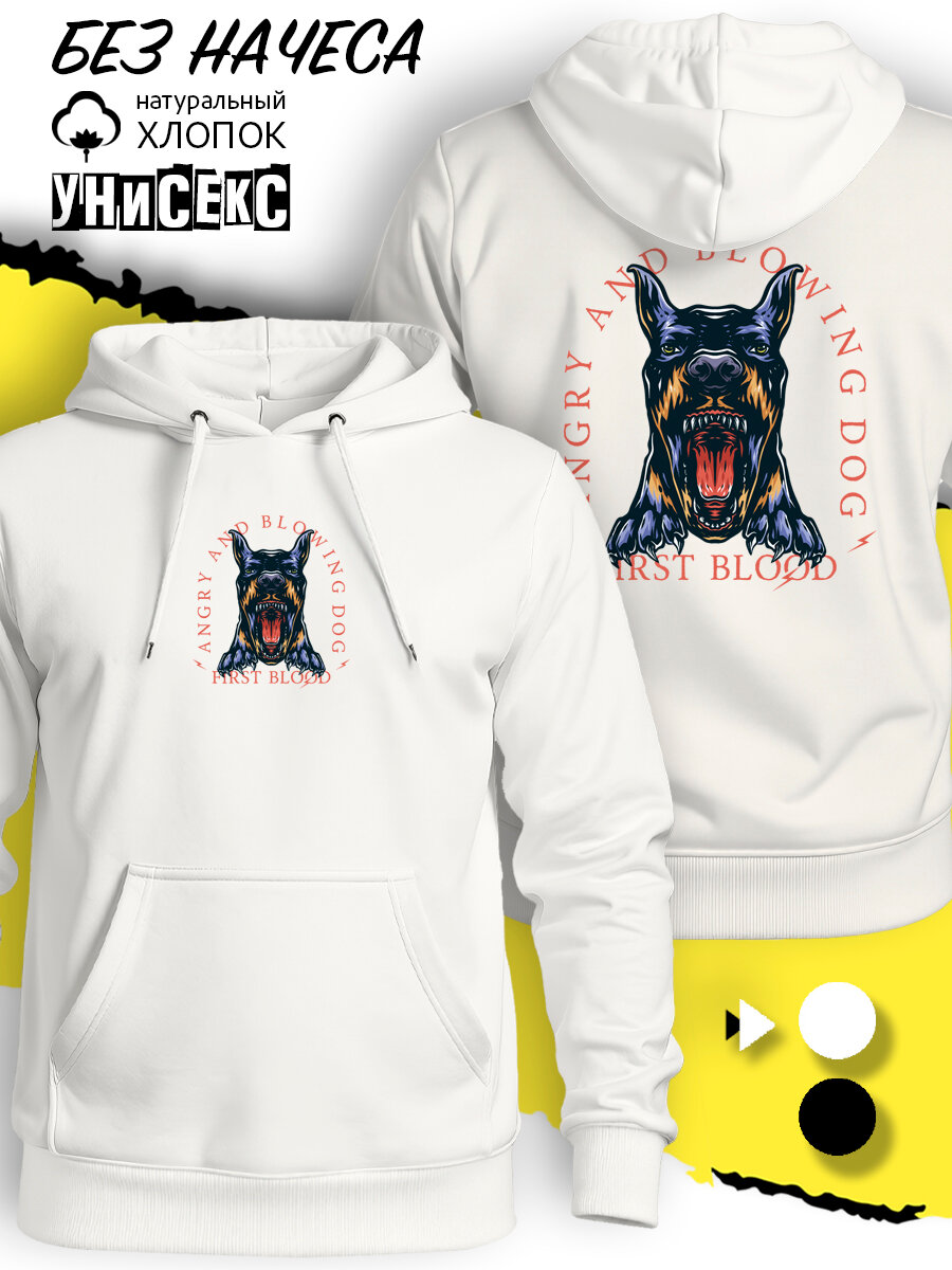 Худи Толстовка свитшот с доберманом first blood