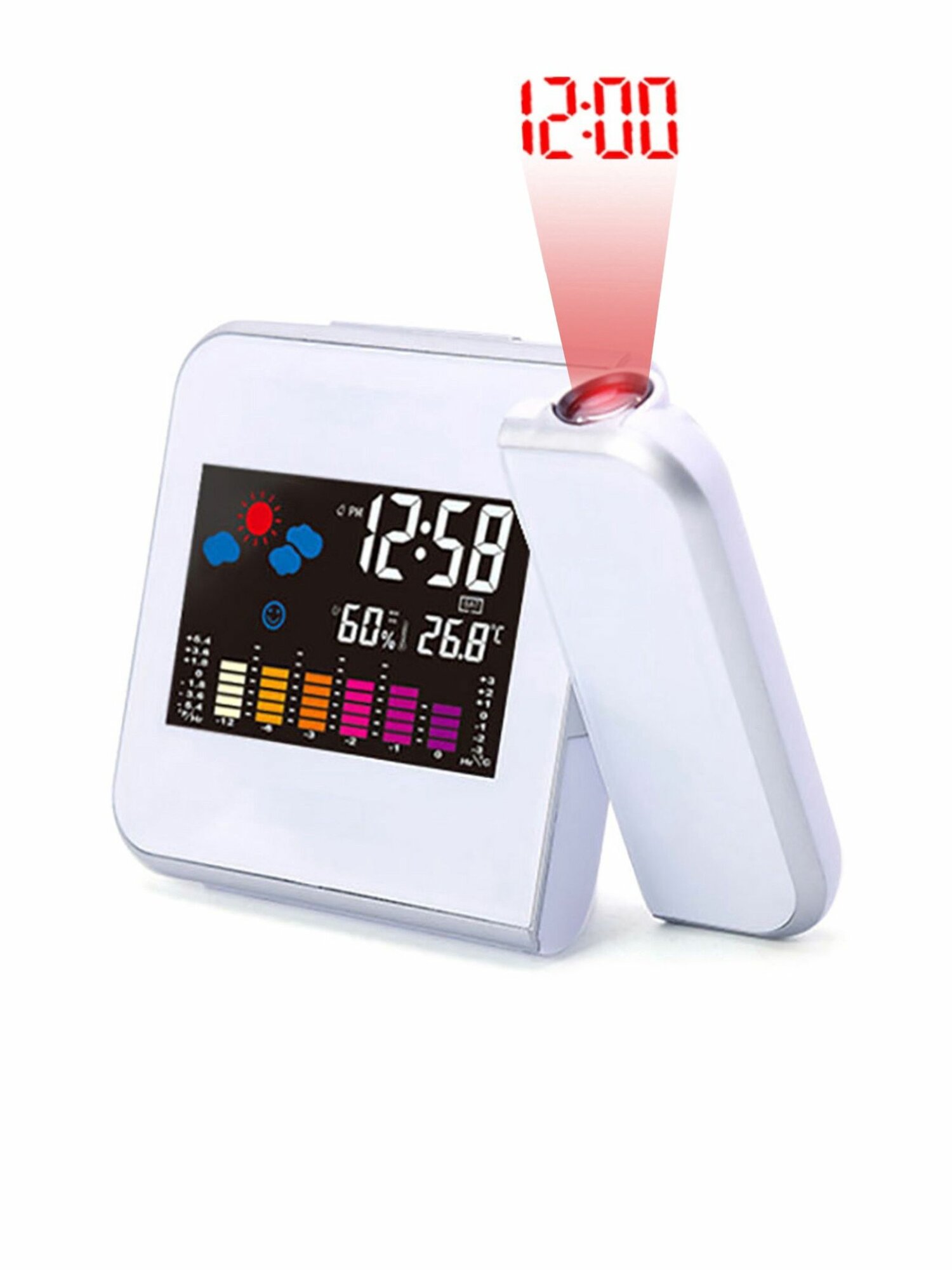 Часы электронные с проекцией, календарь, будильник, 2 ААА, 15*11 см