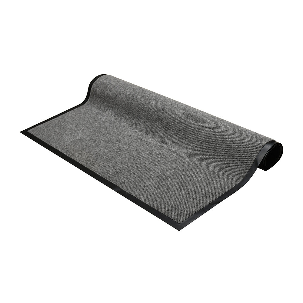 Коврик придверный Vortex Trip, влаговпитывающий, ребристый, 120 x 150 см, серый
