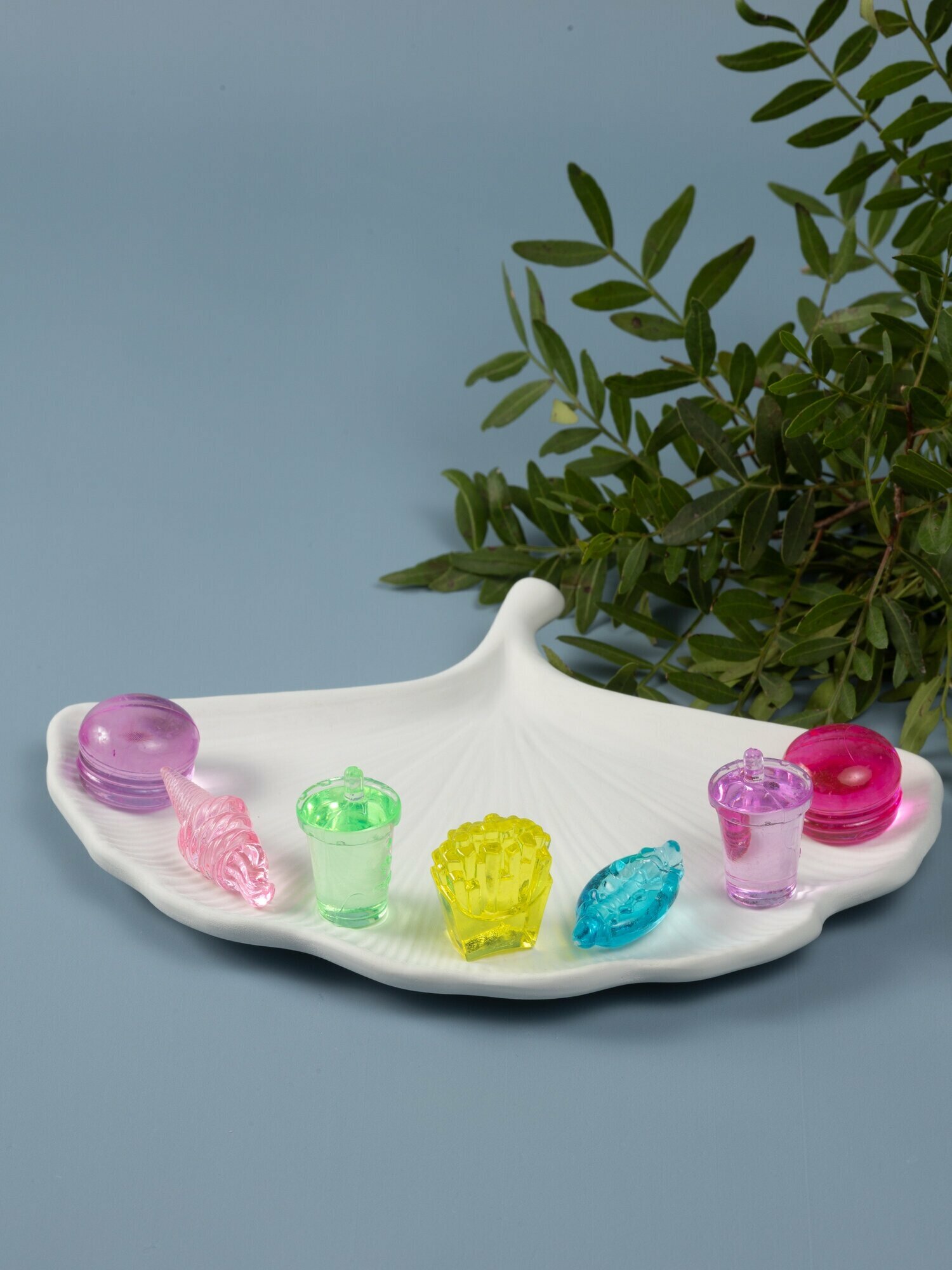 Фигурки акриловые “Фастфуд” 30 шт — яркие декоративные кристаллы для игр, творчества, фотозоны, поделок | COLOR Si