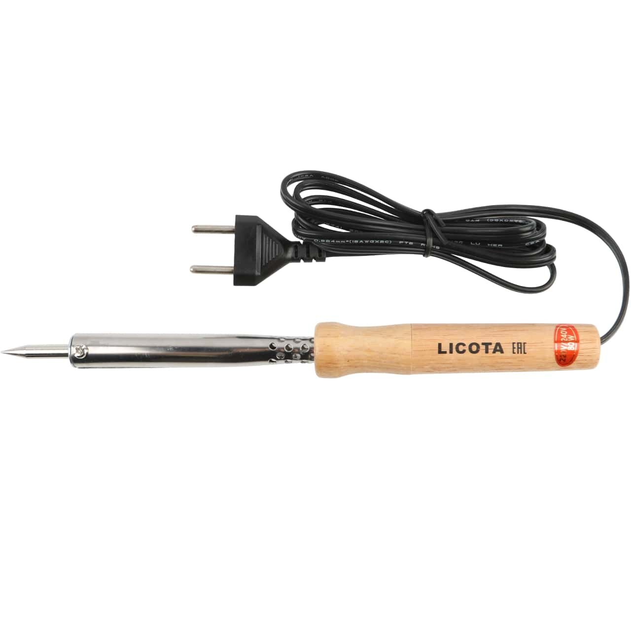 Licota AET-6006ED Паяльник с деревянной ручкой, 80 Вт, 220 В