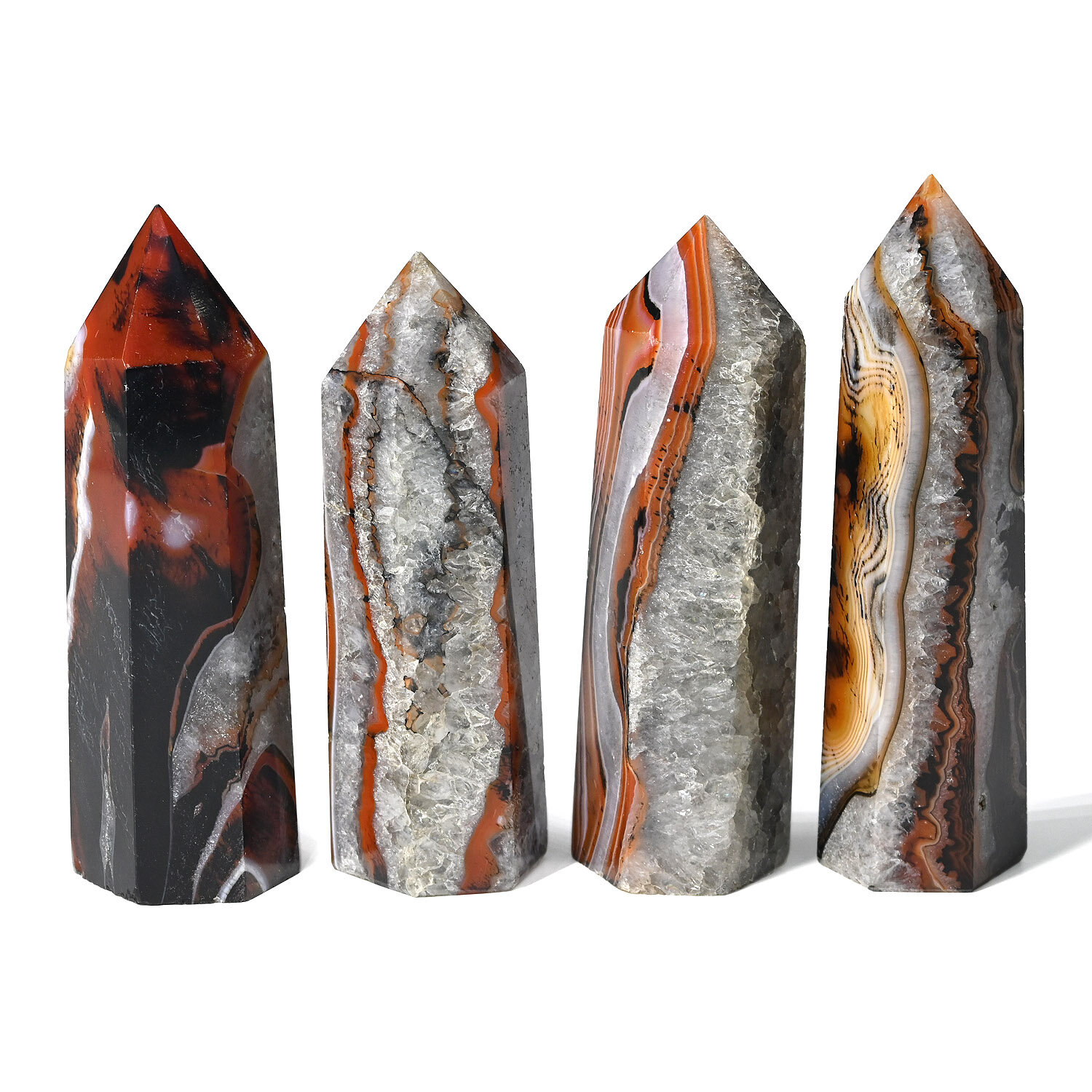 Кристалл из сардоникса "Карандаш" 27*27*94мм .