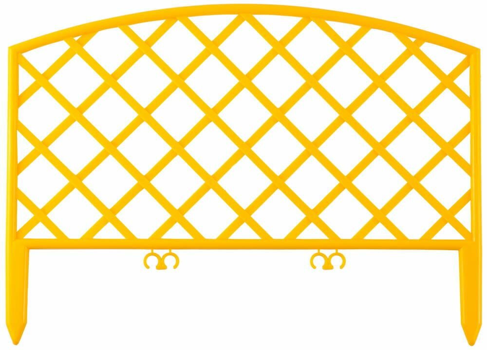 Декоративный забор GRINDA, плетень 24х320 см, желтый, 7 секций 422207-Y