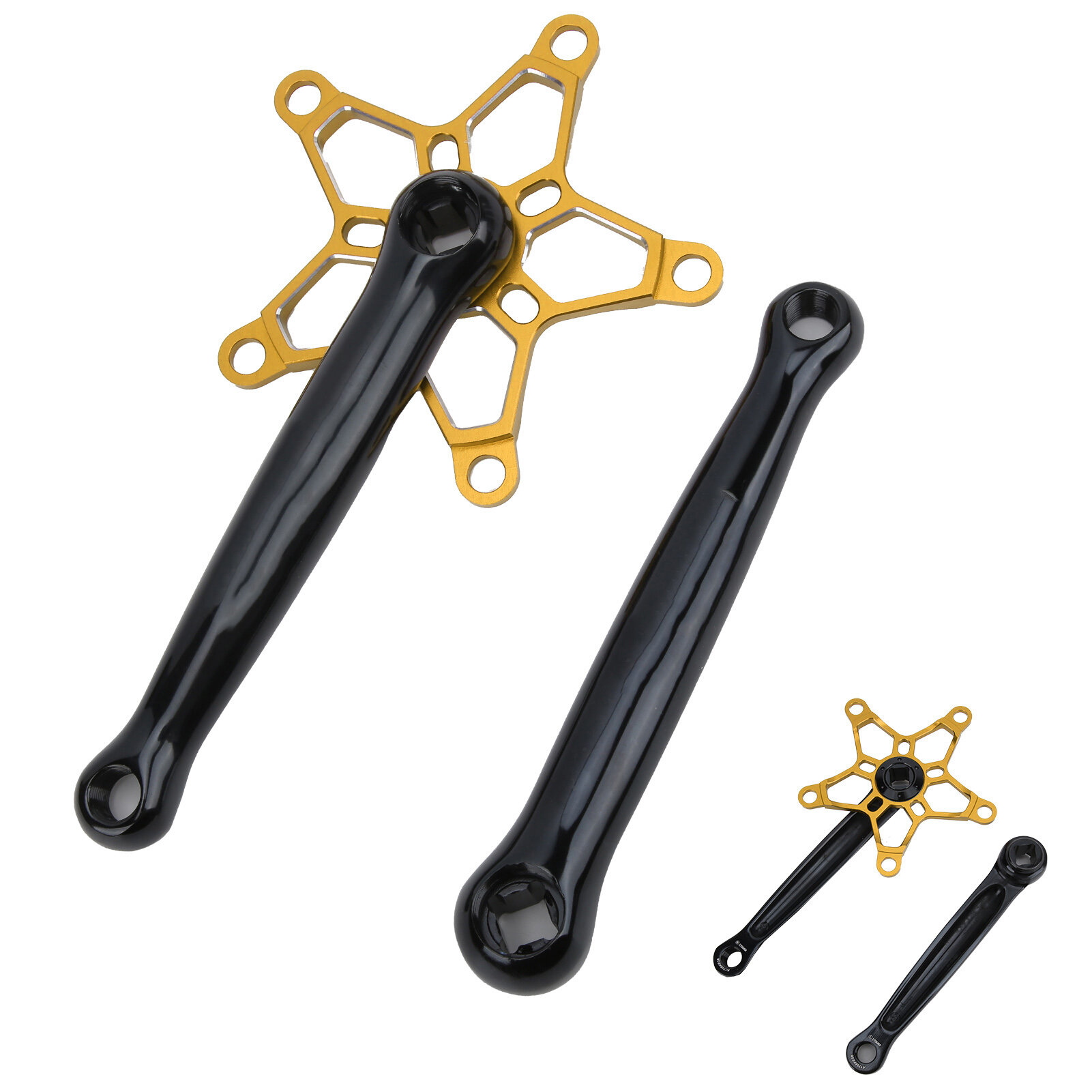 Шатуны MEIJUN для горного велосипеда, 170 мм, 130 BCD, набор шатунов MTB, левый и правый, набор шатунов, золото
