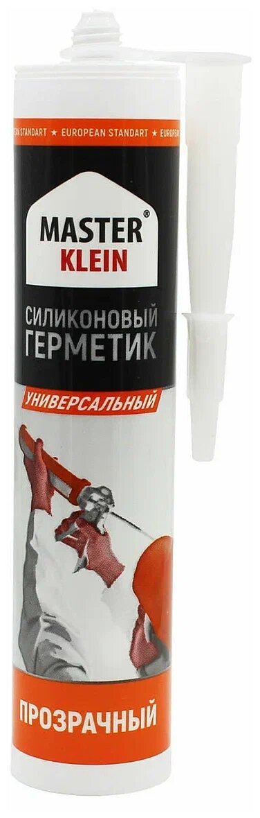 Герметик силиконовый универсальный бесцветный профи "Master Klein" 280мл.